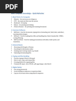 Basic Computer Knowledge Notes | PDF