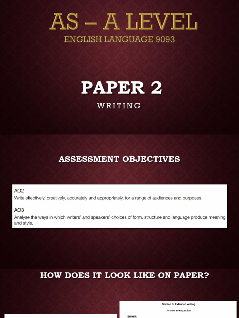 As Level - Introduction 2 Paper 2 | PDF | Writing | Communication