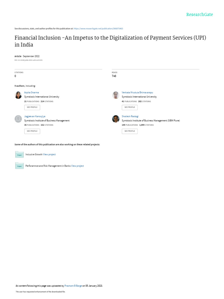 1.FinancialInclusion Digitalization | PDF | Financial Inclusion