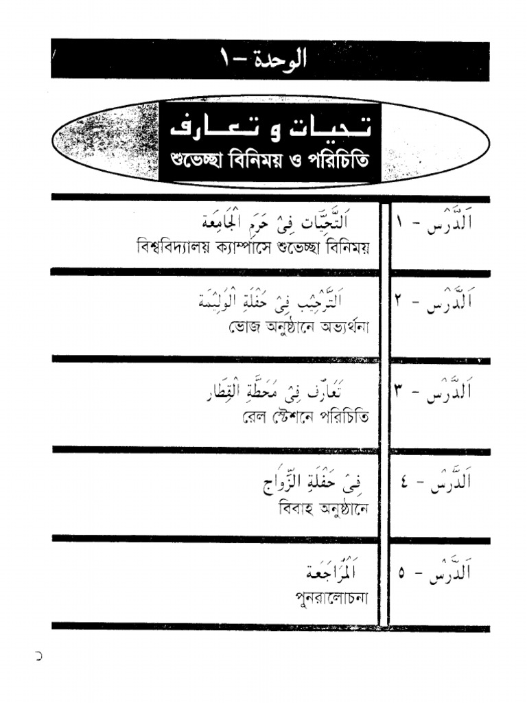 Arabic Unit 01 | PDF