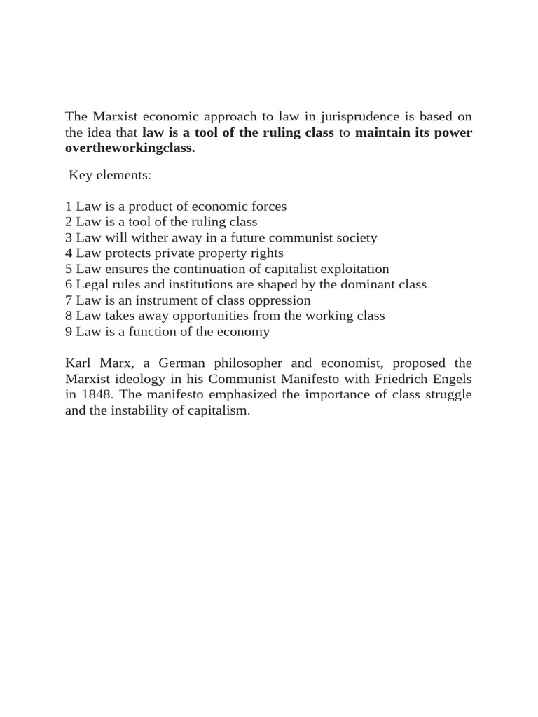 Marxist Theory: Law and Class Struggle | PDF | Marxism | Communism