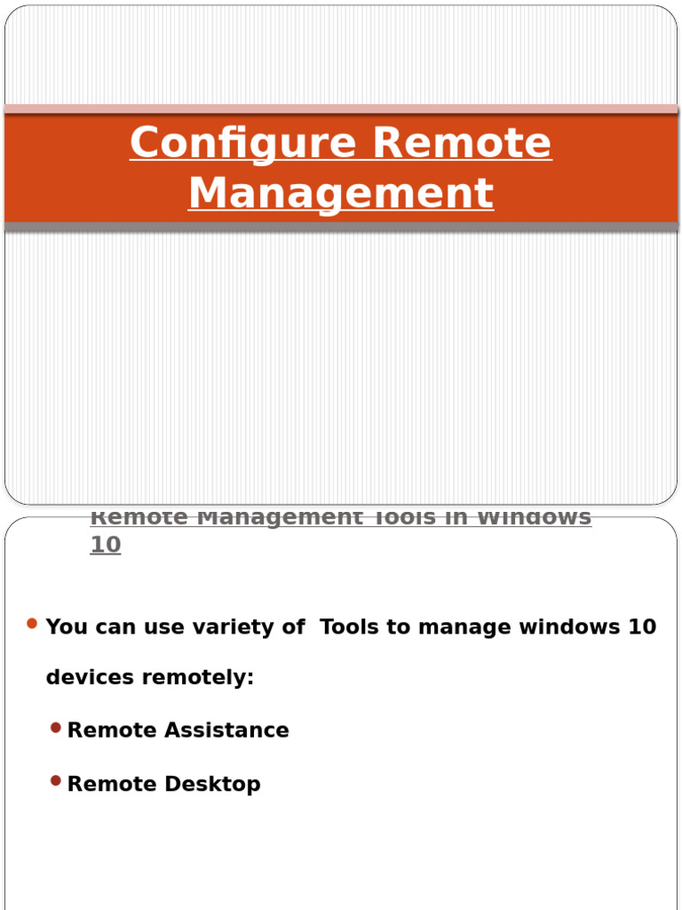 Configure Remote Management - Chapter-6 | PDF
