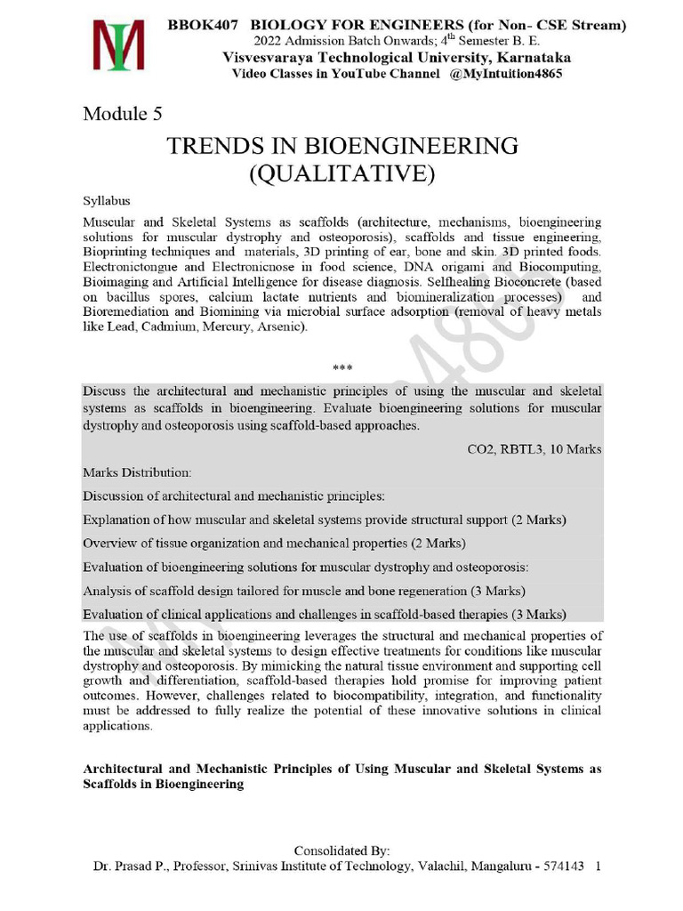 BBOK407 Module 5 DRP's Notes Biology For Non-CSE | PDF