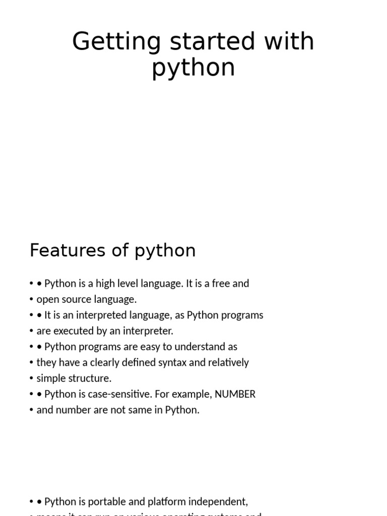 Getting Started With Python | PDF