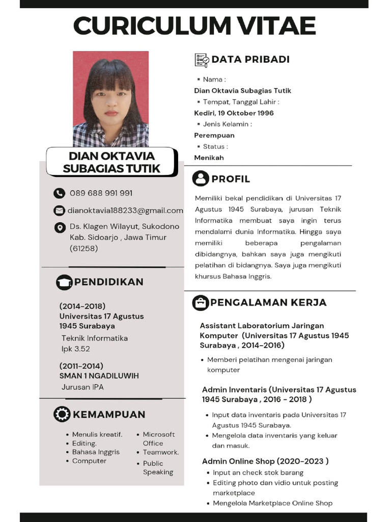 CV Dan Lamaran Kerja | PDF