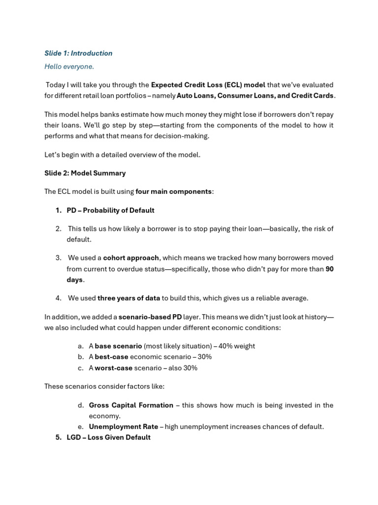 Hello Everyone.: Slide 1: Introduction | PDF | Credit | Finance & Money ...