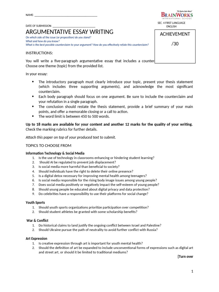 Argumentative Essay Writing Guide | PDF | Essays | Consumerism