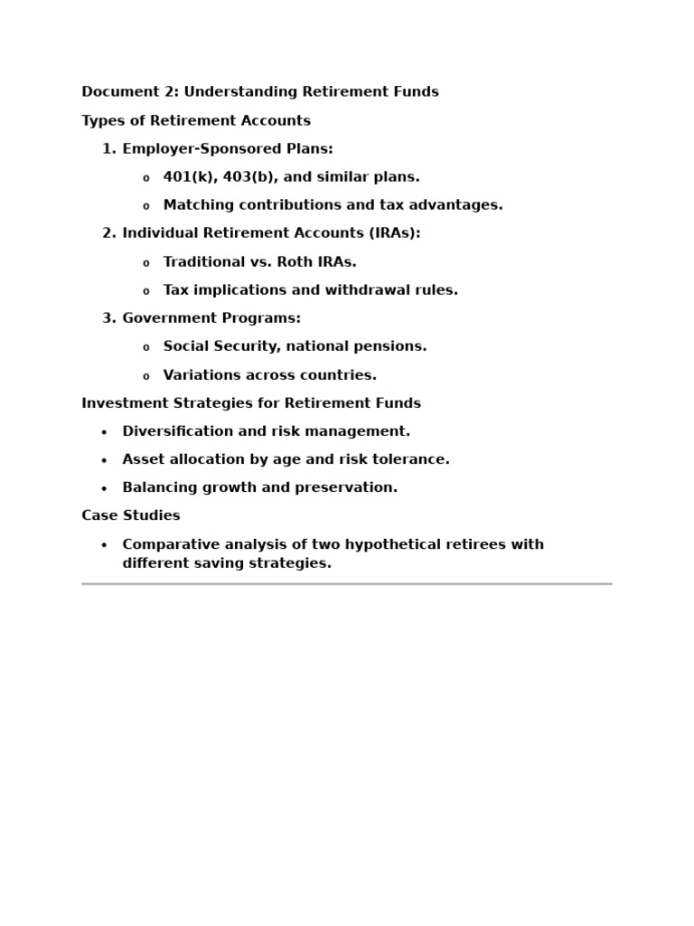 Understanding Retirement Funds | PDF