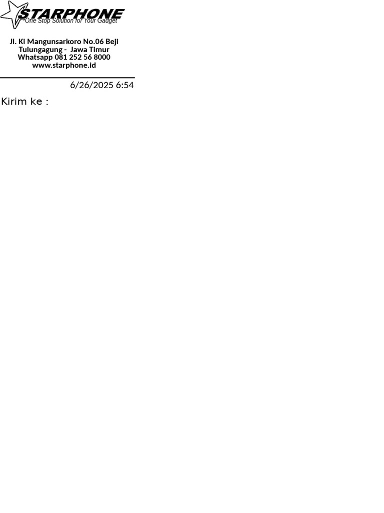 Form Kirim | PDF