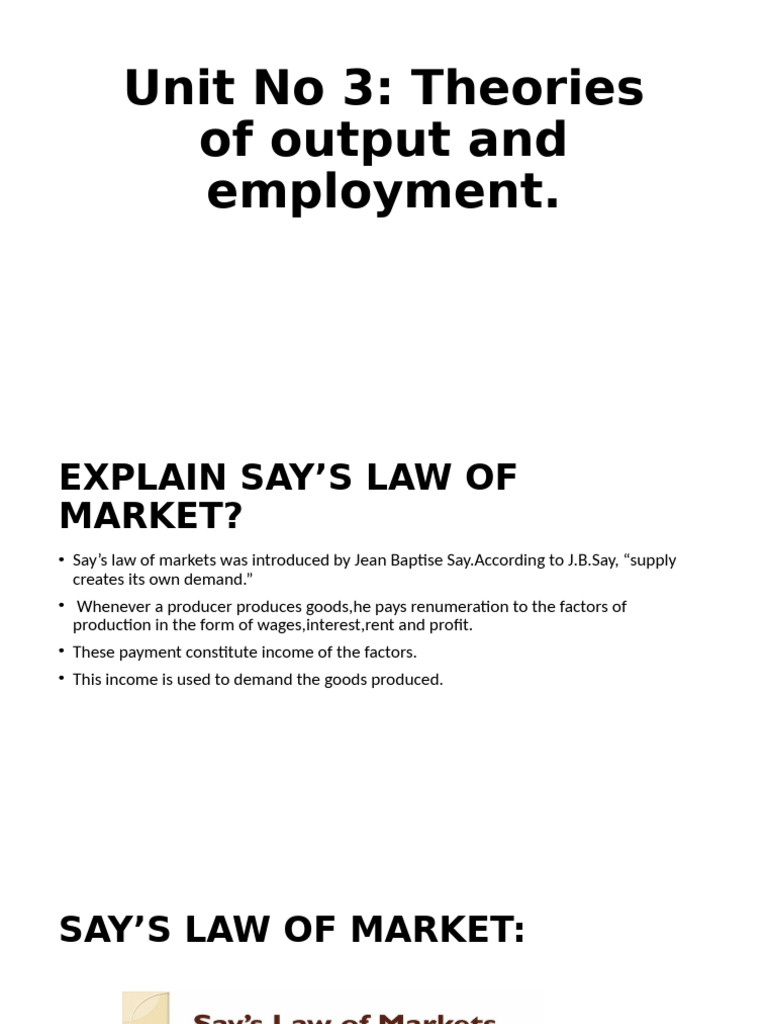 Theories of Output and Employment | PDF | Economics | Keynesian Economics