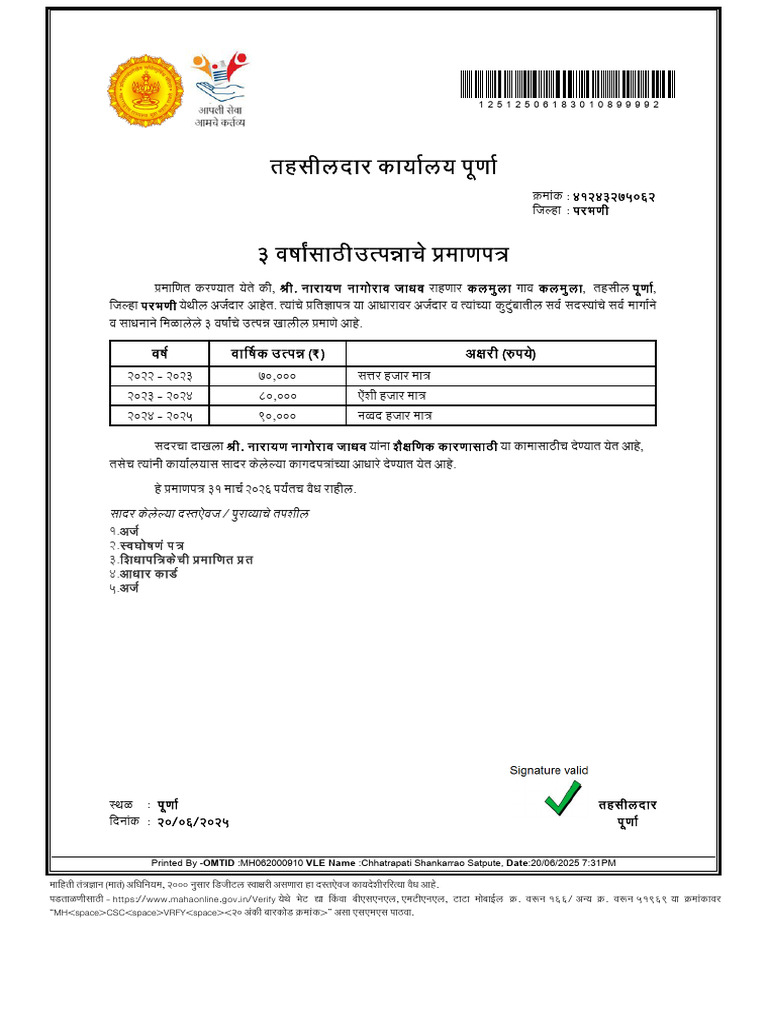 Narayan Jadhav Income | PDF