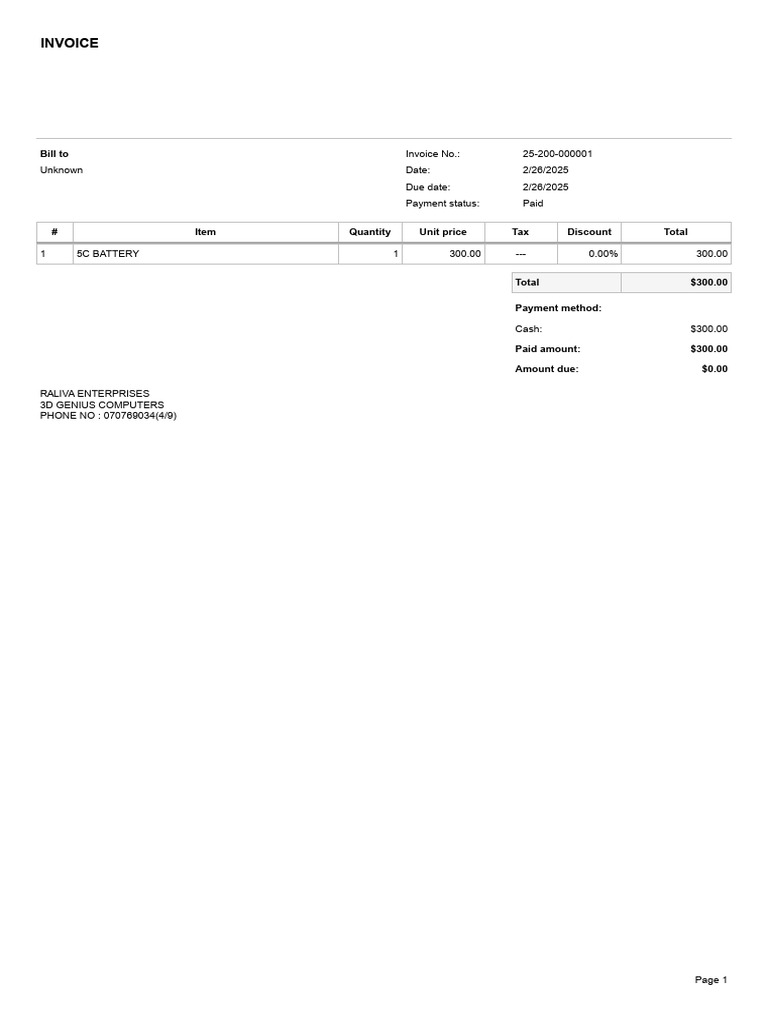 Invoice: Bill To | PDF