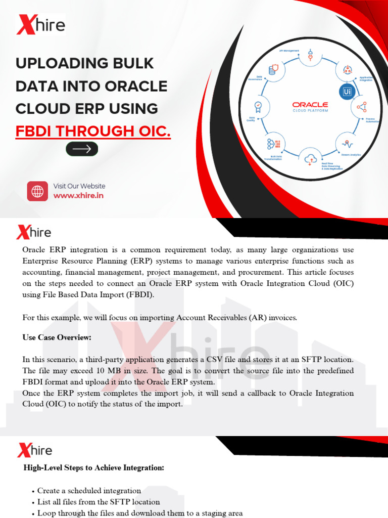 Uploading Bulk Data Into ERP Using FBDI Through OIC 1750051375 | PDF | Enterprise Resource ...