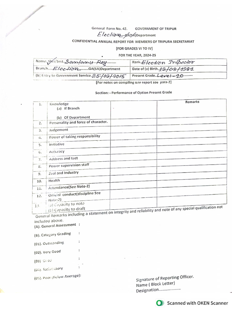 Confidential Annual Report (ACR) - 7 | PDF
