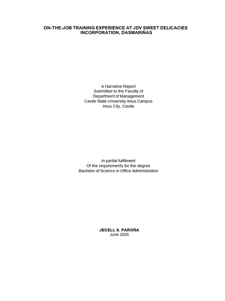 Paroña, Jecell-Title Page (Revised03) | PDF