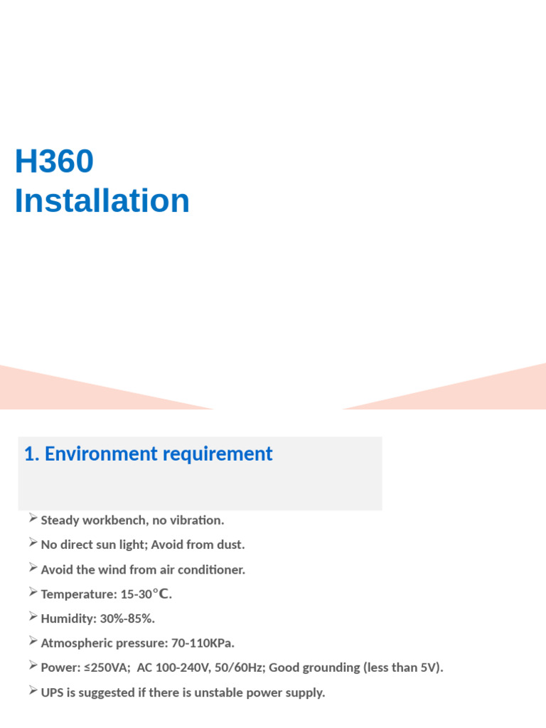 H360 Analyzer Installation Guide | PDF