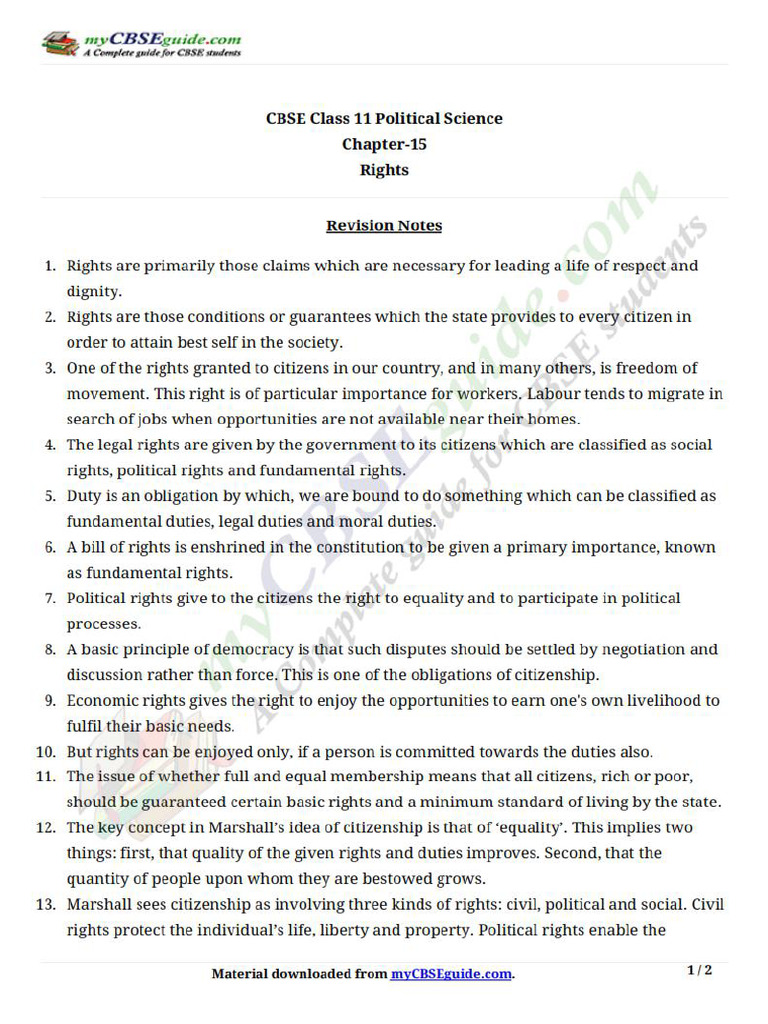 11 Pol Science b2 Ch15 | PDF