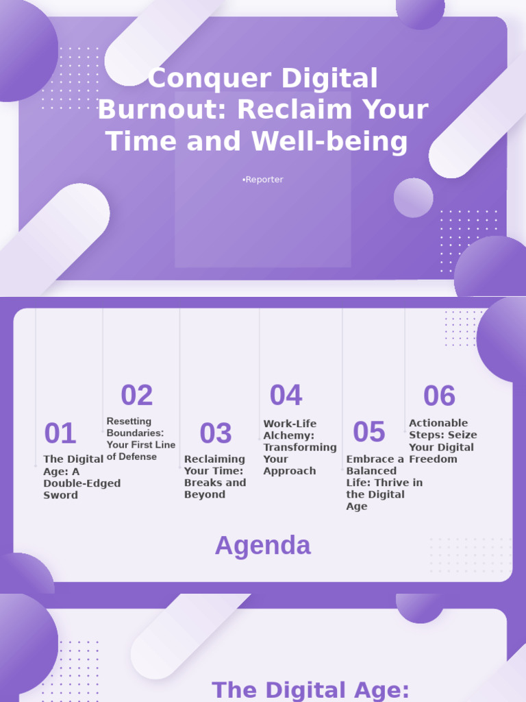 Conquer Digital Burnout_ Reclaim Your Time and Well-being_AI PPT Maker | PDF | Occupational ...