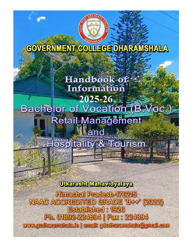 B.voc Prospectus 2025 26 | PDF | Academic Degree | University And ...