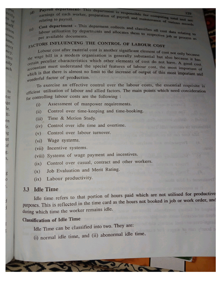 Labour Cost Theory and Formulae. | PDF