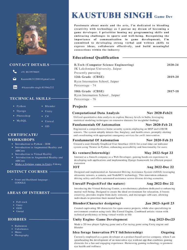 Kaustubh Singh Resume | PDF
