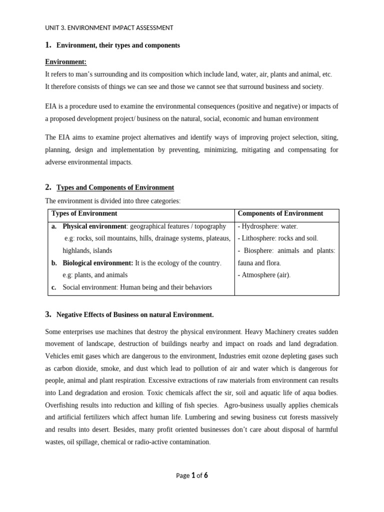 Environmental Impact Assessment Overview | PDF | Environmental Impact ...