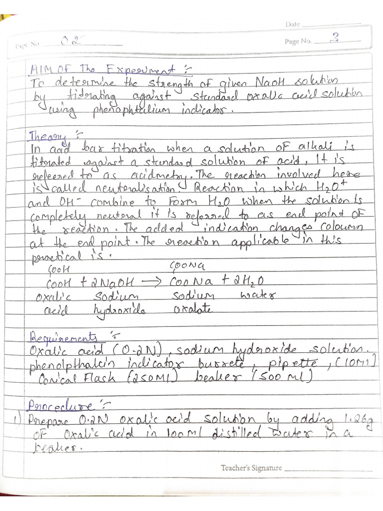 Experiment ? 2. Chemistry | PDF