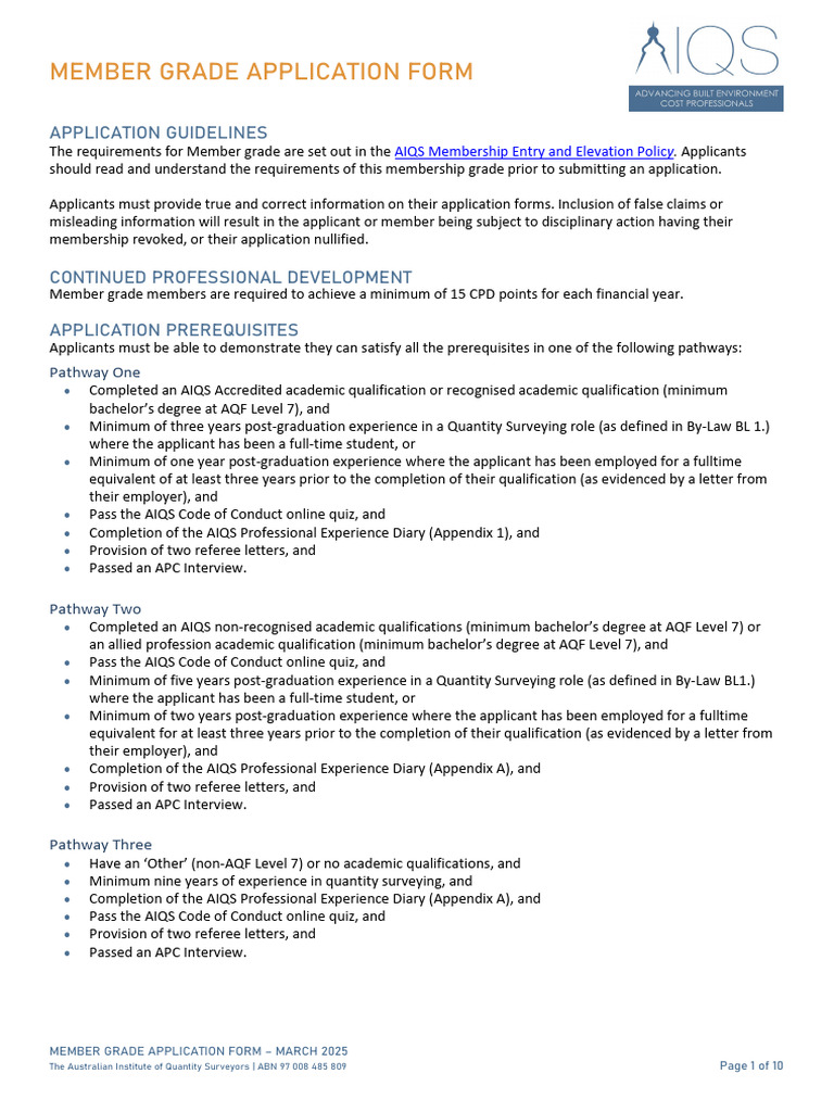 Aiqs Maiqs Cqs Application Form 2025 | PDF | Credit Card | Justice Of ...