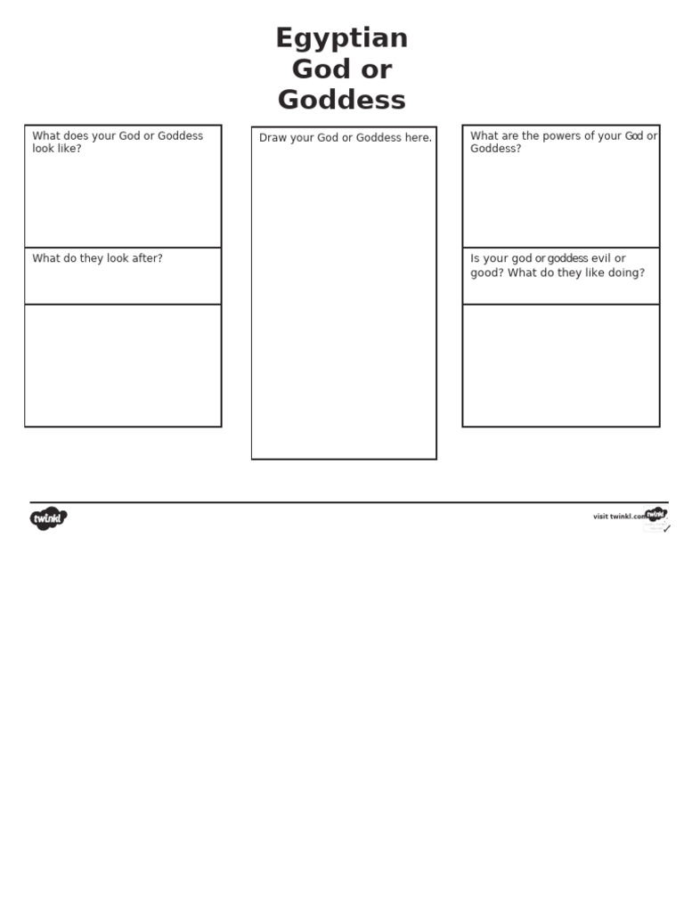Create Your Own Egyptian Deity | PDF