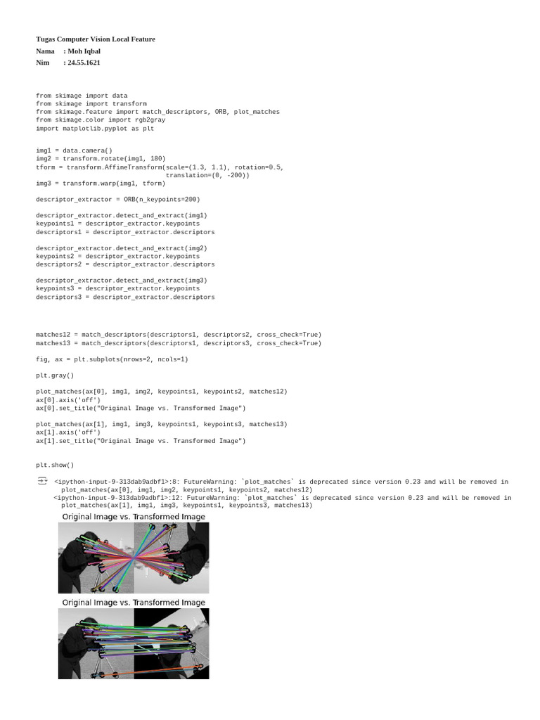 ORB - Imagematching - Ipynb - Colab | PDF
