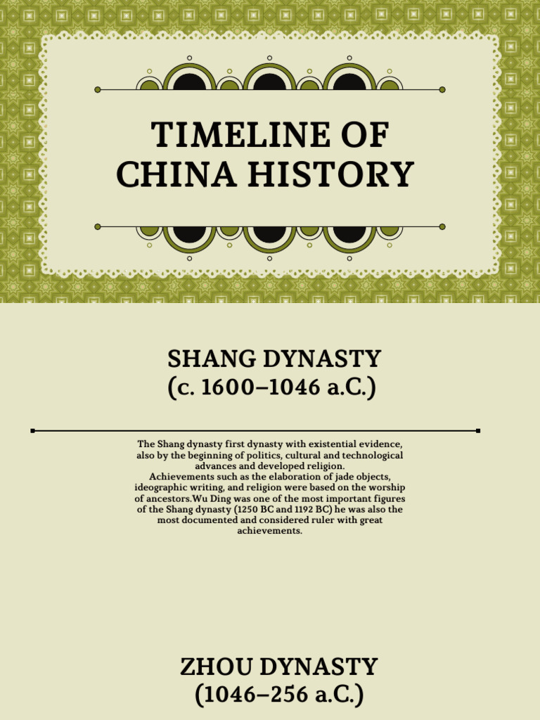 Timeline of Chines History | PDF | Han Dynasty | China