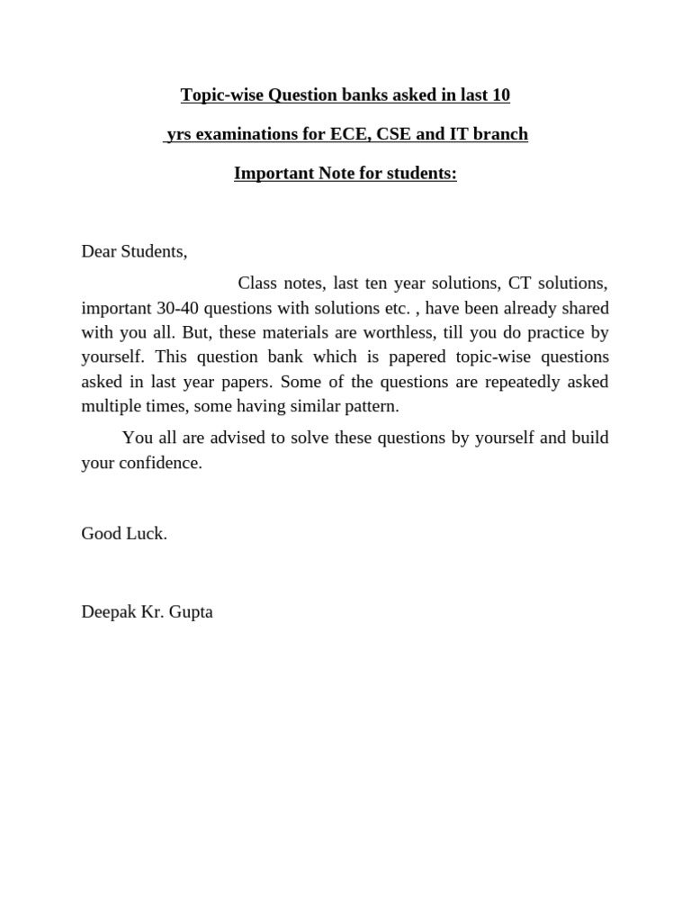 DLD Question Bank Topic Wise | PDF | Logic Gate | Digital Electronics