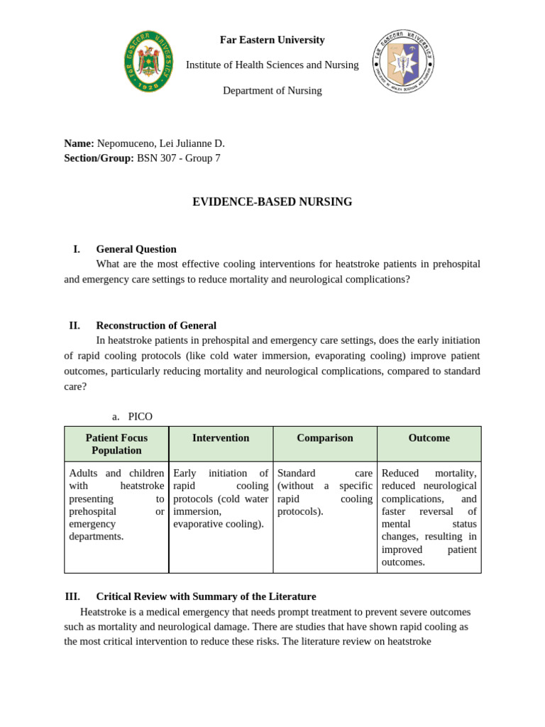 Ebn Template | PDF | Clinical Medicine | Medical Specialties