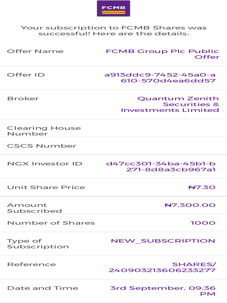 FCMB Shares Purchase1725399391073 | PDF