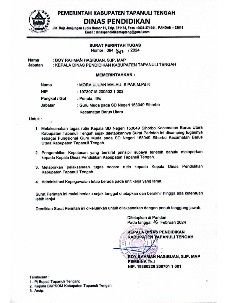 SK PLT Kepala Sekolah | PDF