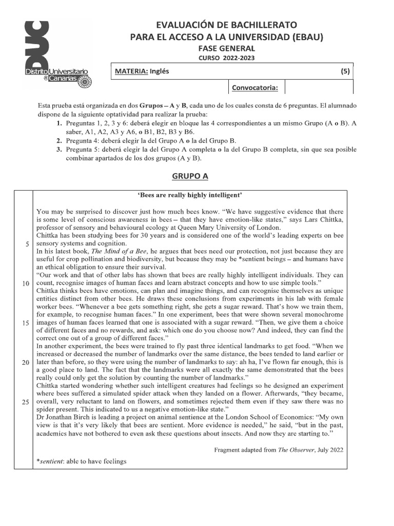 Bees Pau Exam | PDF