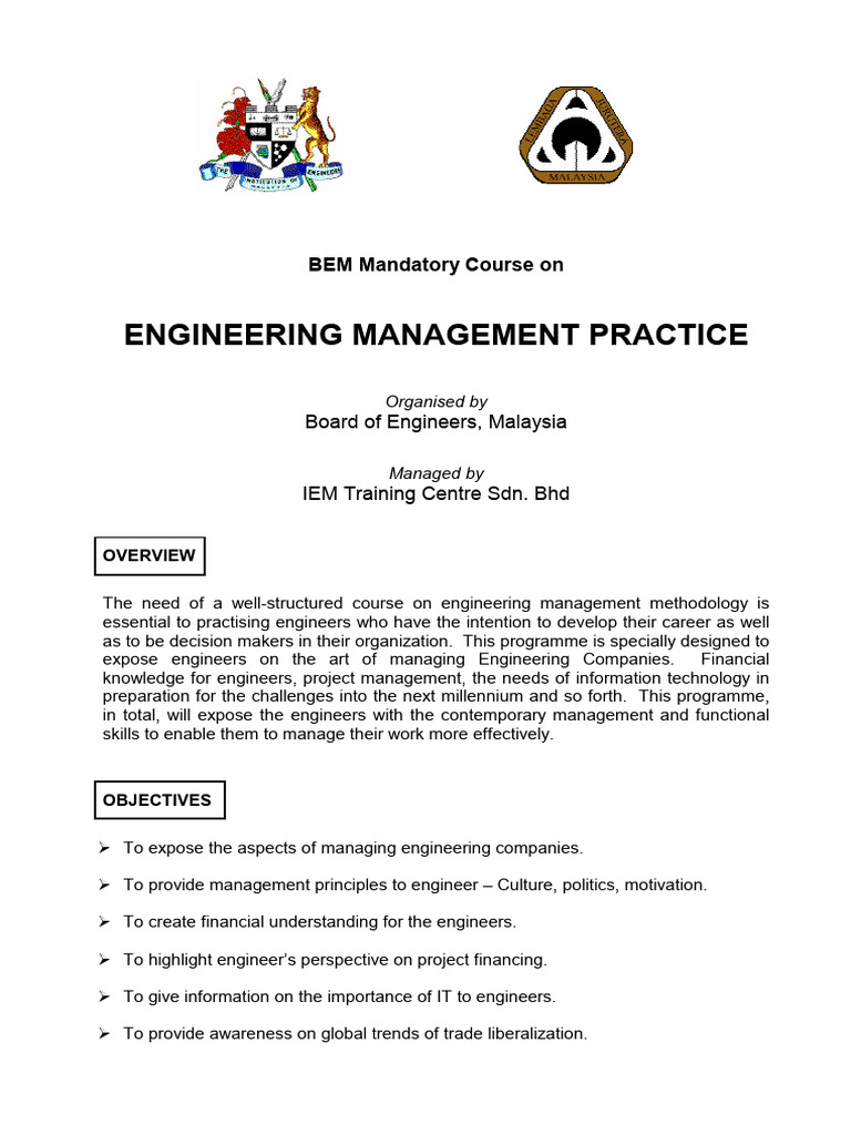 Overview and Objectives | PDF