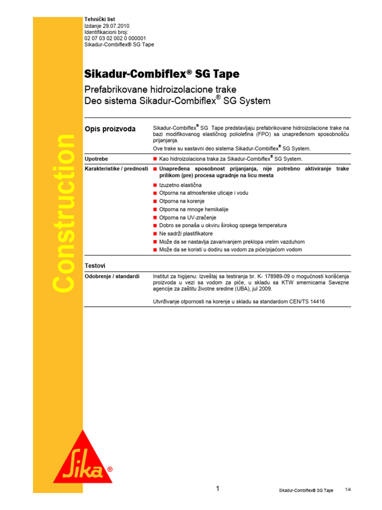 TL Sikadur Combiflex SG Tape | PDF