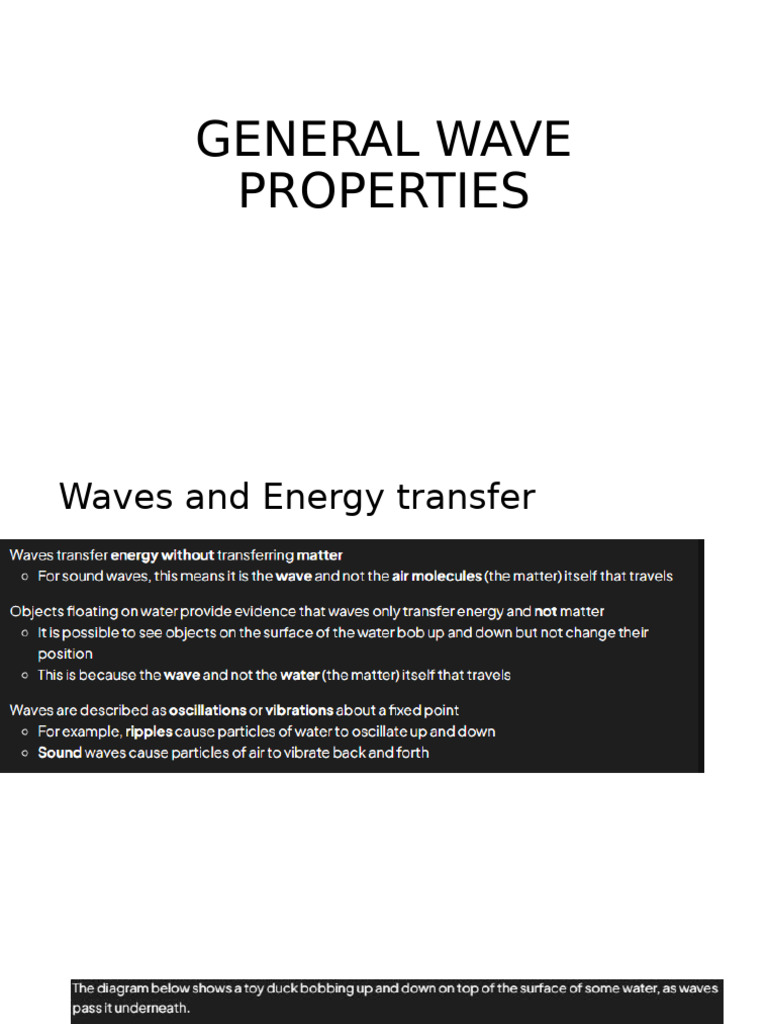 Wave Properties and Behavior Explained | PDF