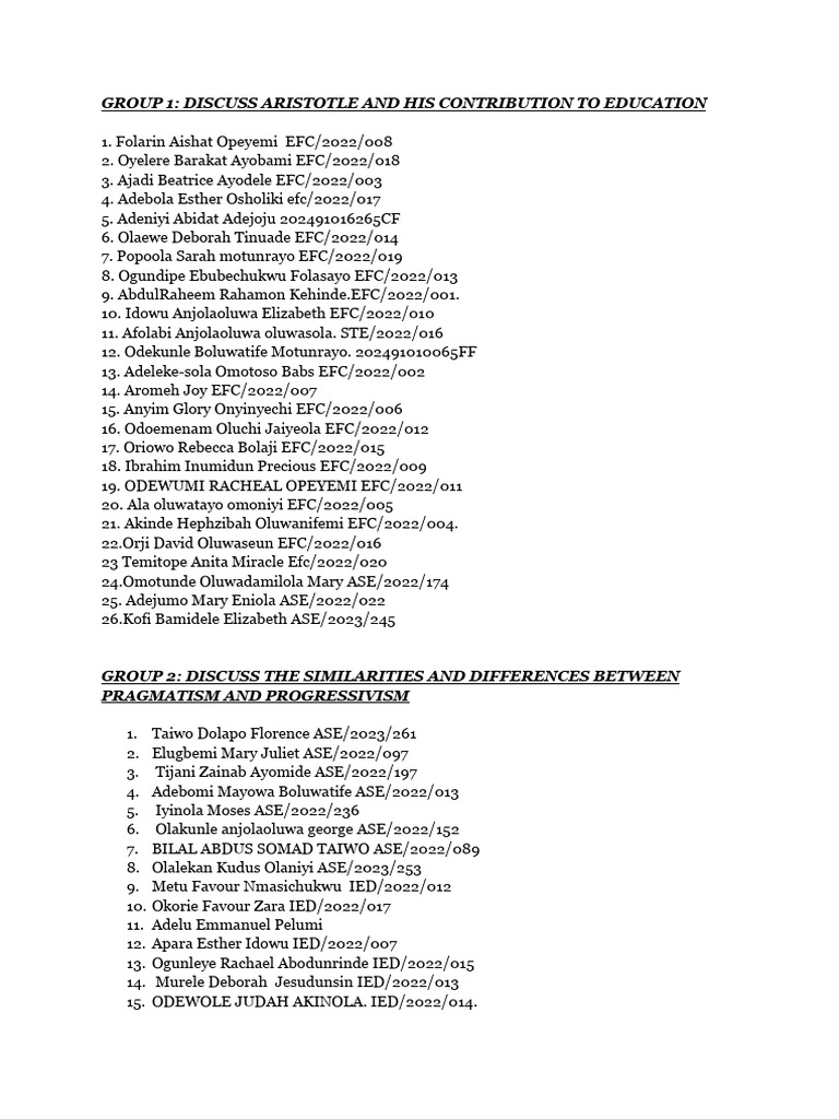 Efc 202 Assignment Grouping. | PDF