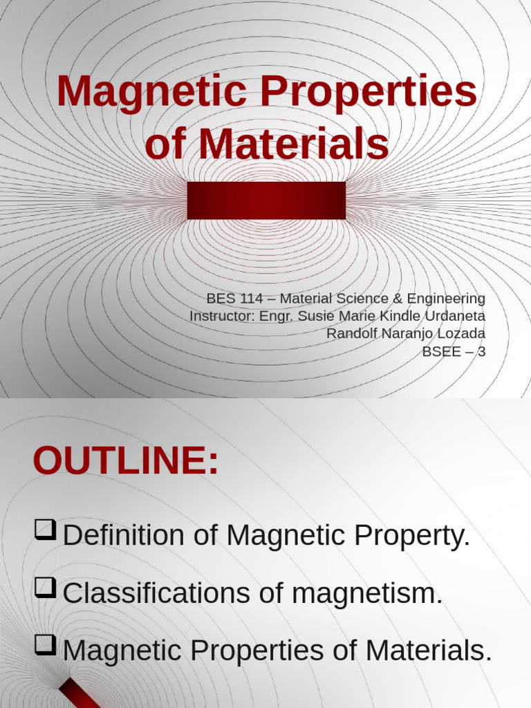 Magnetic Properties Randolf Lozada | PDF