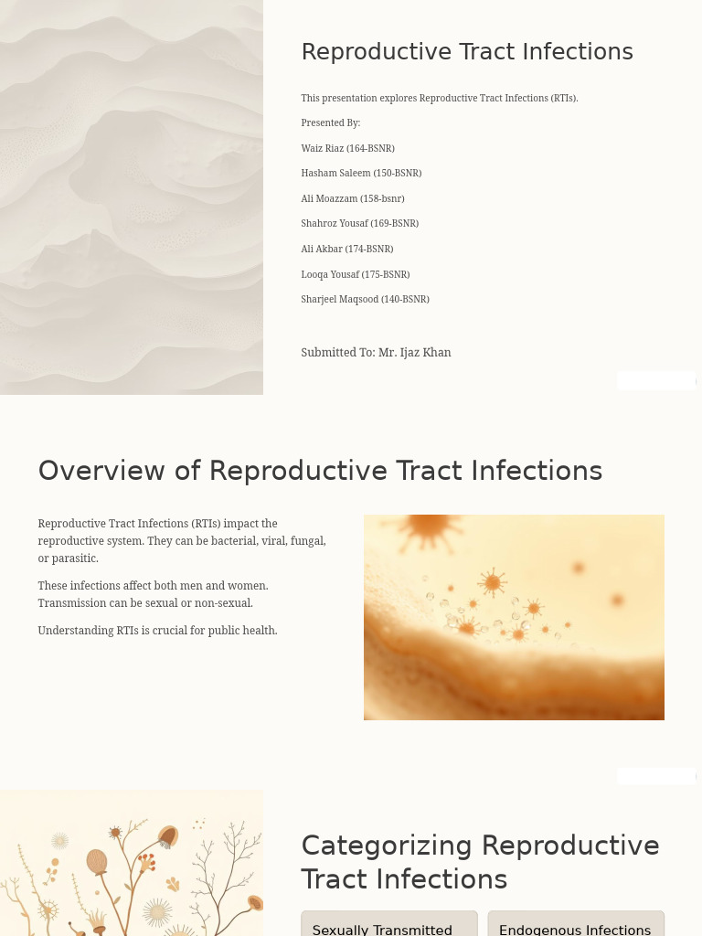 Understanding Reproductive Tract Infections | PDF | Infection ...
