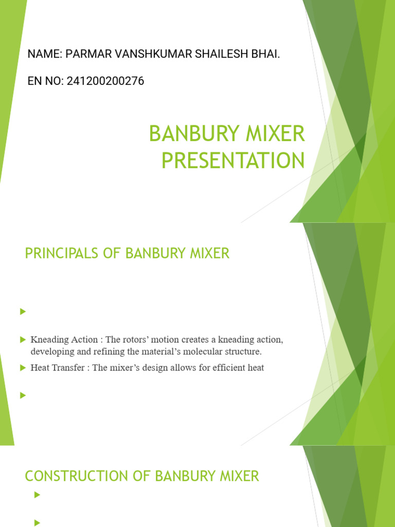Principles and Operation of Banbury Mixer | PDF