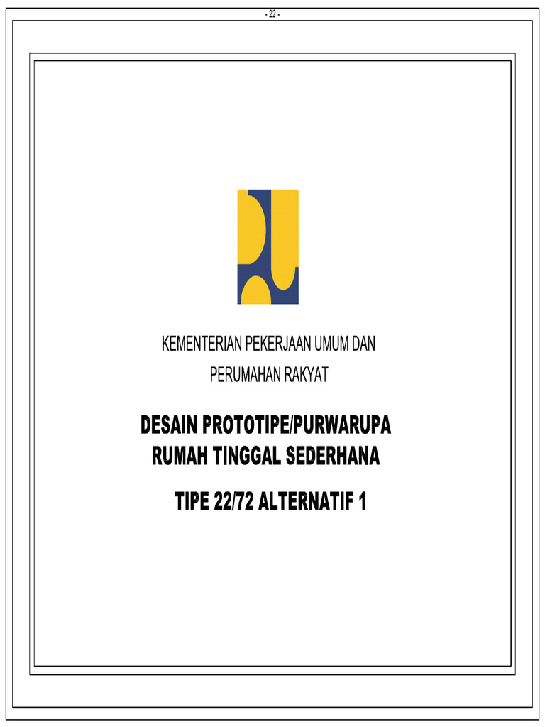 Prototipe Rumah Tipe 22 Sederhana | PDF