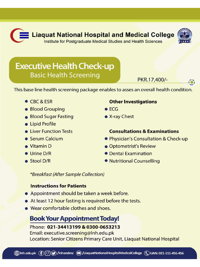 Basic Health Screening | PDF