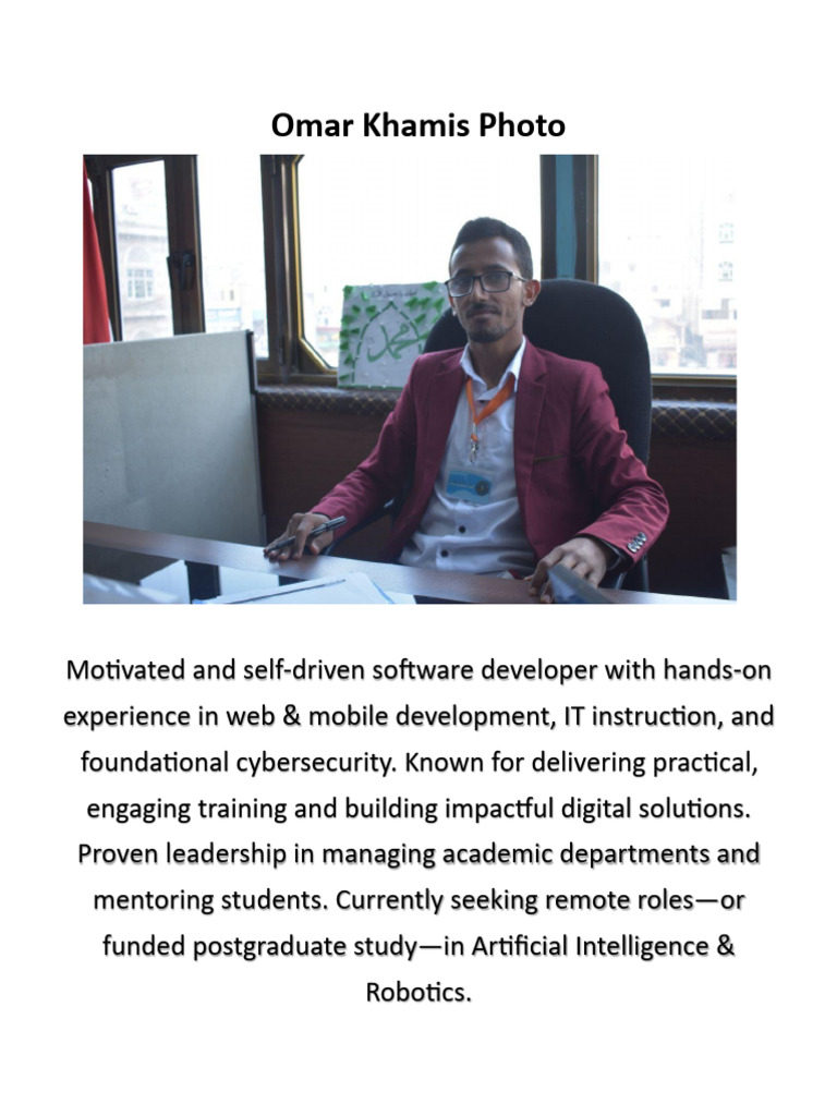 Omar Khamis Dev With Education | PDF