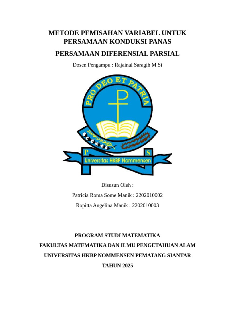 Metode Pemisahan Variabel Untuk Persamaan Konduksi Panas | PDF