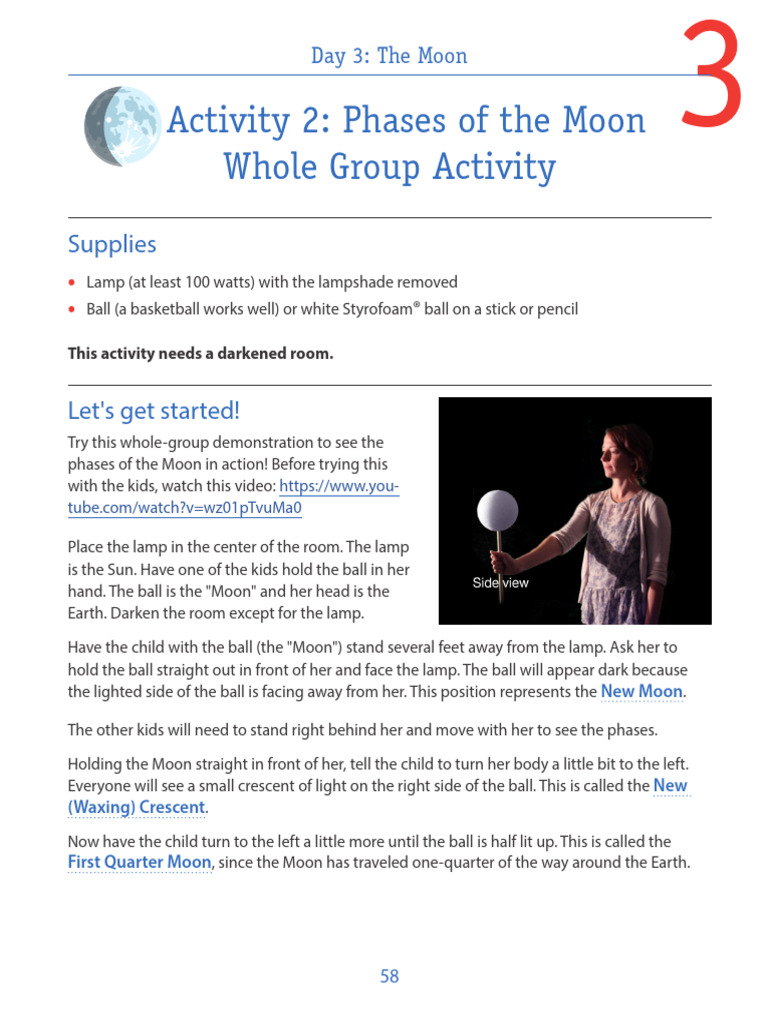 Phases of the Moon Activity Guide | PDF | Moon | Celestial Mechanics