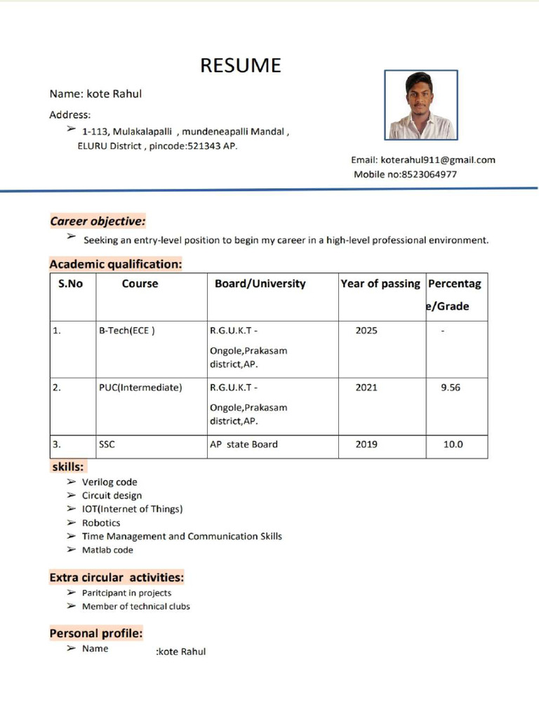 Rahul Resume | PDF