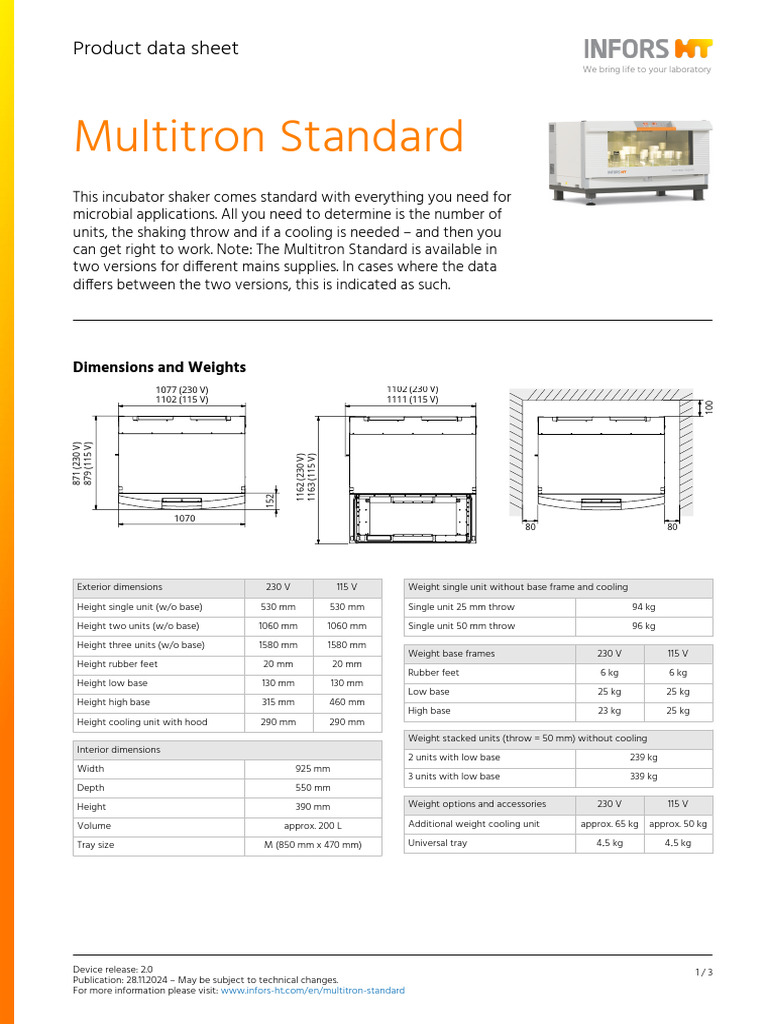 Product Data Sheet Multitron Standard 5 en GB - Cleaned | PDF ...